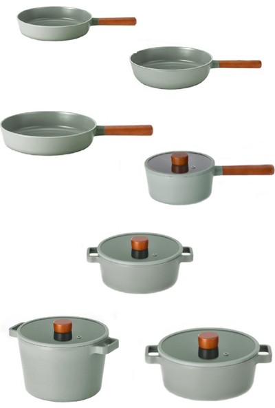 Neoflam Fika Alüminyum Döküm Gri 11 Parça Cam Kapaklı Tencere Tava Seti C Neoflam Fika Alüminyum Döküm Gri 11 Parça Cam Kapaklı Tencere Tava Seti C