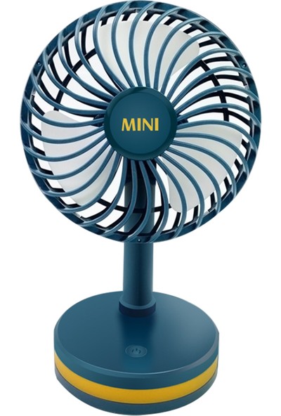 Easyde Taşınabilir Masaüstü USB Fanı - Koyu Mavi (Yurt Dışından)