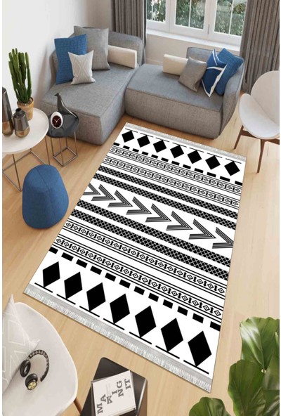 Perla Soft Bambu Kaymaz Tabanlı Modern Yıkanabilir Antibakteriyel Halı ve Yolluk