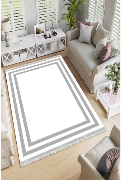 Perla Soft Bambu Kaymaz Tabanlı Modern Yıkanabilir Antibakteriyel Halı ve Yolluk