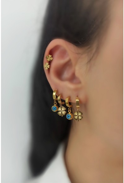 ÇLK Accessories Çelik 6 Lı Yonca Küpe Kombin TRKÜPE34621 ÇLK Accessories Çelik 6 Lı Yonca Küpe Kombin TRKÜPE34621
