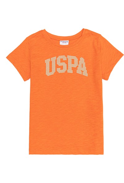 U.S. Polo Assn. Kız Çocuk Turuncu T-Shirt 50252294-VR051