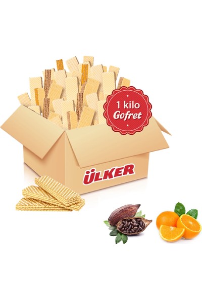 Ülker Taze Gofret Kakaolu & Portakallı 1 kg