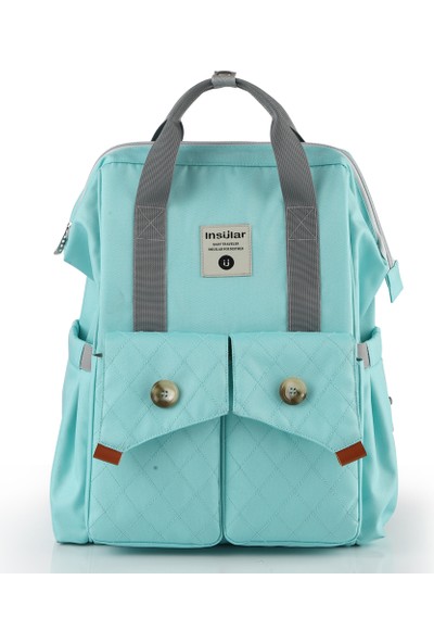 Insular Büyük Kapasiteli Bebek Bakım Sırt Çantası - Yeşil (Yurt Dışından)