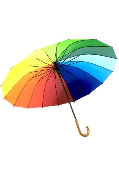 Angel Of Life 16 Telli Gökkuşağı Otomatik Yağmur Şemsiyesi