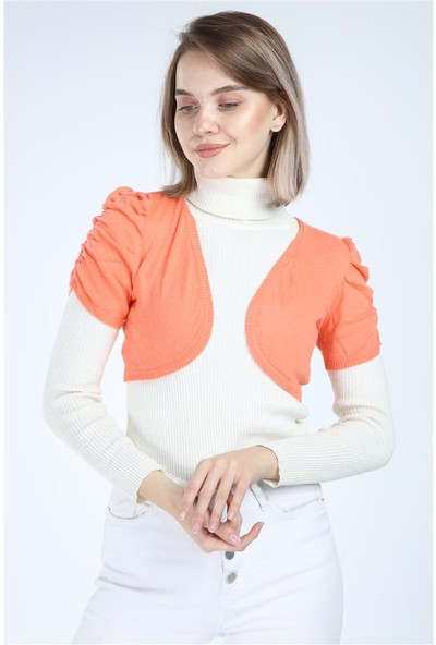 Meissa Fashion Kadın Pembe Bolero