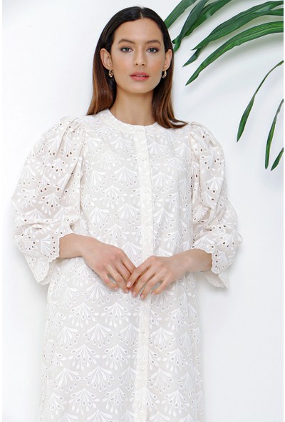 Aker 4274111 Kaftan Güpür Elbise
