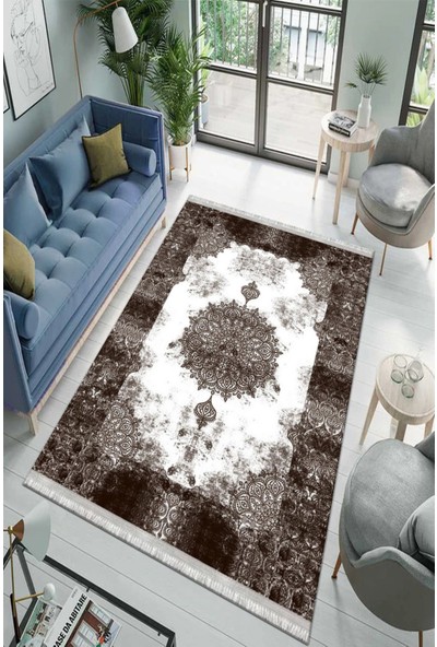 Perla Soft Bambu Kaymaz Tabanlı Modern Yıkanabilir Antibakteriyel Halı ve Yolluk