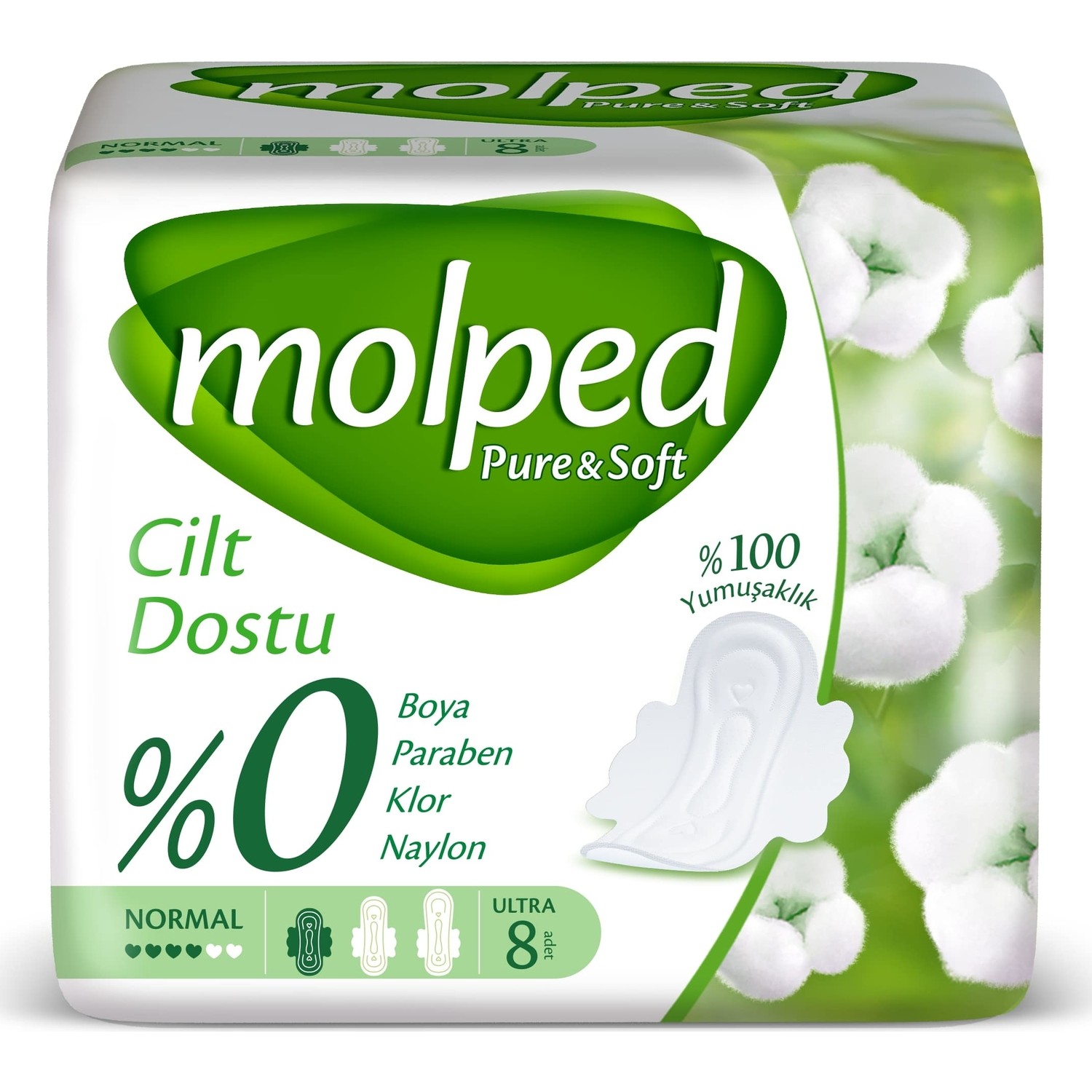 Molped Pure&Soft Hijyenik Ped Normal 8 Adet Fiyatı Molped Pure&Soft Hijyenik Ped Normal 8 Adet Fiyatı