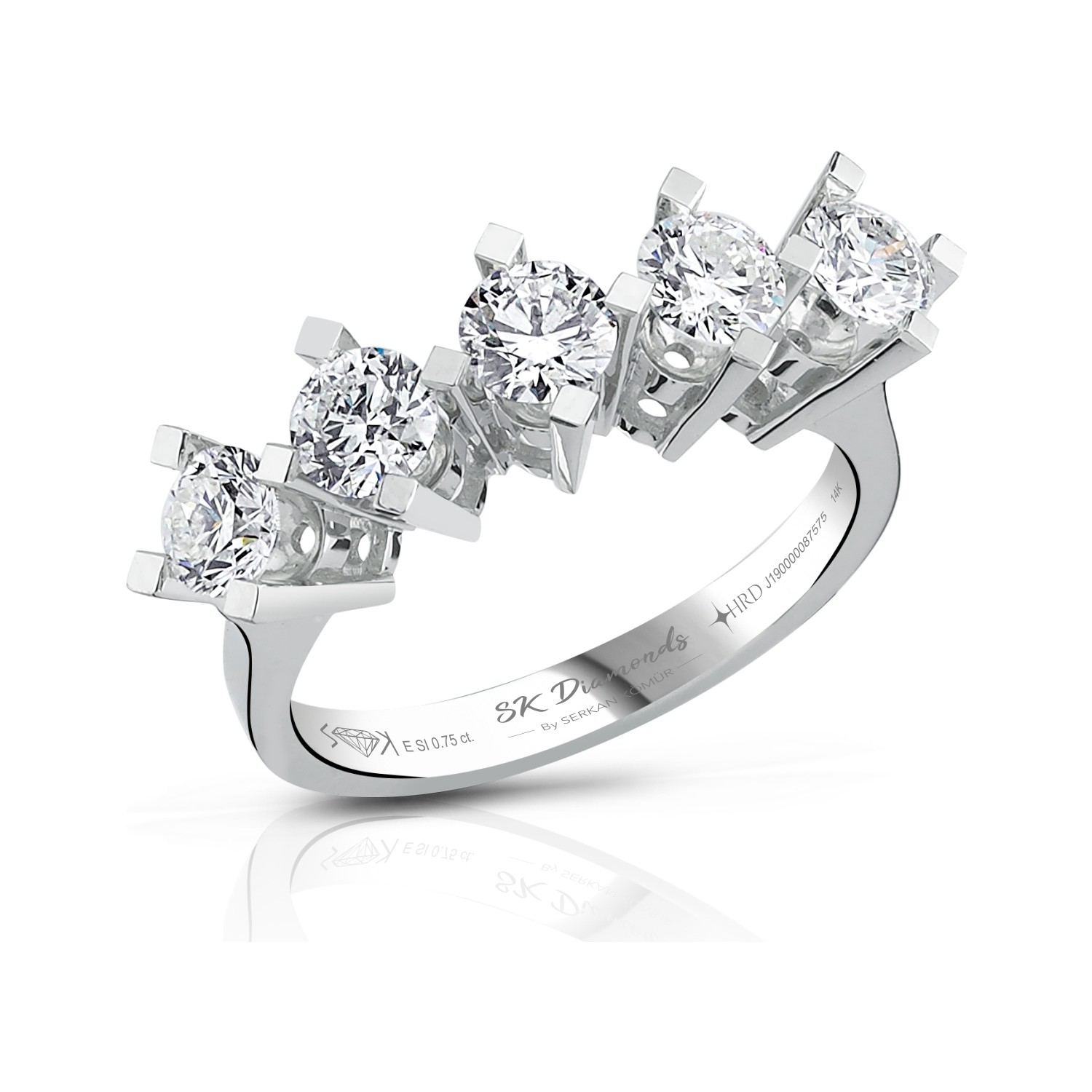 Sk Diamonds 0.75Ct Pırlanta Beştaş Yüzük Fiyatı