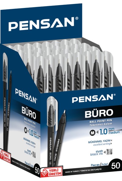 PENSAN BÜRO TÜKENMEZ KALEM 1MM 2270 SİYAH 50 Lİ PENSAN BÜRO TÜKENMEZ KALEM 1MM 2270 SİYAH 50 Lİ