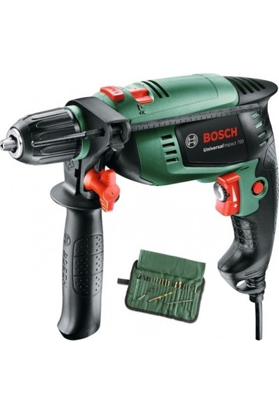 Bosch UniversalImpact 700 + 19 Parça Set Darbeli Matkap Bosch UniversalImpact 700 + 19 Parça Set Darbeli Matkap