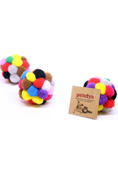 Petviya Ponponlu ve Çıngıraklı Kedi Oyun Topu Oyuncağı 7 Cm Petviya Ponponlu ve Çıngıraklı Kedi Oyun Topu Oyuncağı 7 Cm