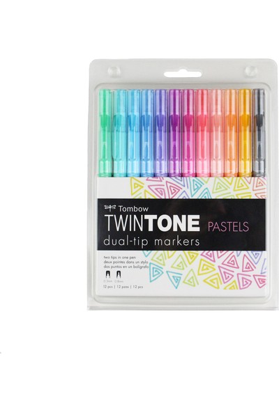Tombow TWIN TONE Markor Pastel Tonlar Seti (12rk) Tombow TWIN TONE Markor Pastel Tonlar Seti (12rk)