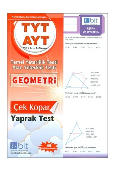 Bulut Eğitim TYT AYT Geometri Çek Kopar Yaprak Test Bulut Eğitim TYT AYT Geometri Çek Kopar Yaprak Test