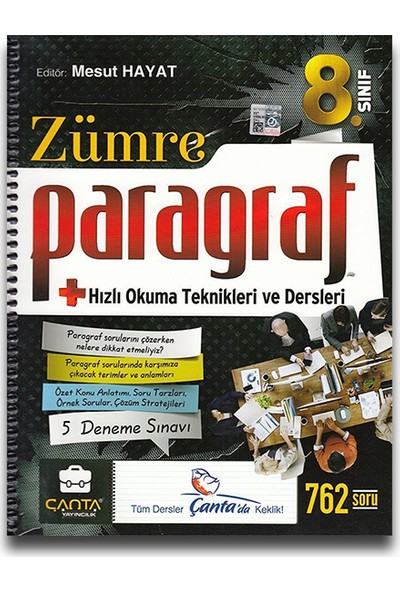 Çanta 8. Sınıf Zümre Paragraf Hızlı Okuma Teknikleri ve Dersleri