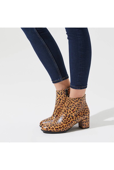 Butigo Laura89Z Cilt Leopar Kadın Bot