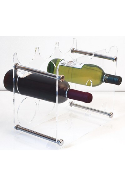 DiDiDeko Pleksi Şeffaf 9'lu Şarap Depolama Ünitesi