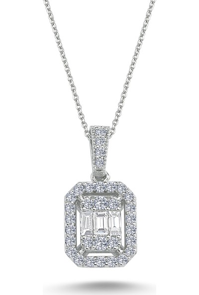 Craft Pırlanta 0.39 Karat Pırlanta Baget Kolye Craft Pırlanta 0.39 Karat Pırlanta Baget Kolye