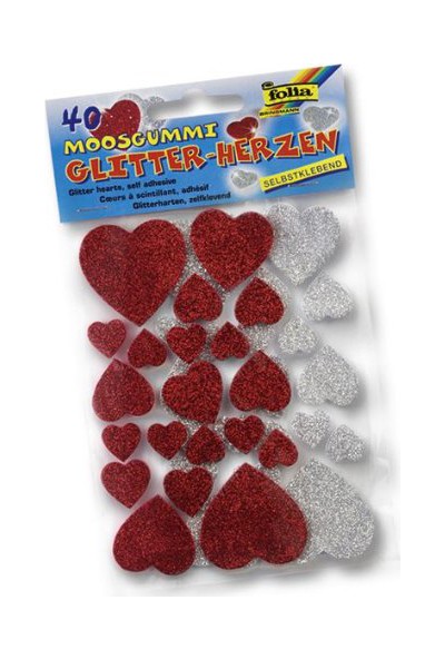Folia Eva Glitterli Sticker Kalp Folia Eva Glitterli Sticker Kalp