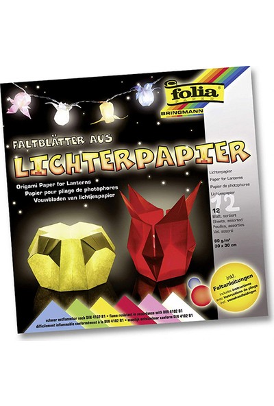Folia Origami Fener Kağidi 30X30Cm 80Gsm 6 Renk