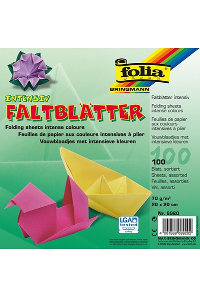Folia Origami Kağidi 20X20Cm 100 Ad.