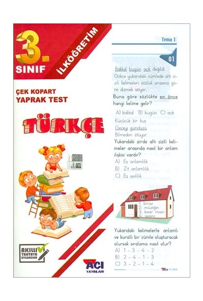 Açı 3. Sınıf Türkçe Çek Kopart Yaprak Test Açı 3. Sınıf Türkçe Çek Kopart Yaprak Test
