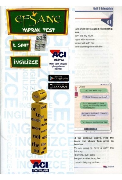 Açı 8. Sınıf İngilizce Çek Kopart Yaprak Test Açı 8. Sınıf İngilizce Çek Kopart Yaprak Test