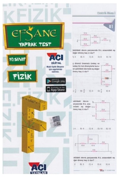 Açı 10. Sınıf Fizik Çek Kopar Yaprak Test