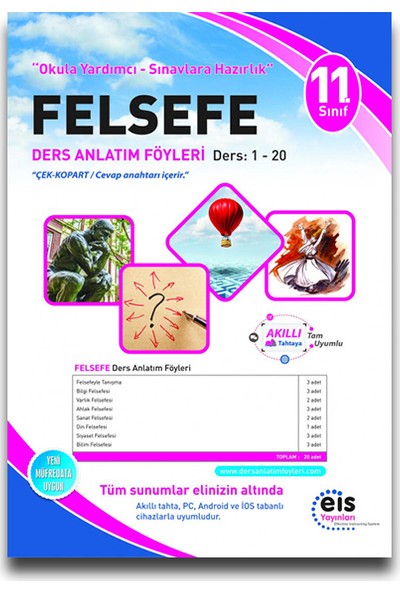 Eis 11. Sınıf Felsefe Ders Anlatım Föyleri Ders: 1-20 Eis 11. Sınıf Felsefe Ders Anlatım Föyleri Ders: 1-20