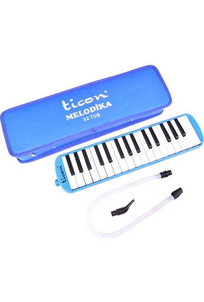 Ticon 32 Tuşlu Çantalı Melodika Mavi Ticon 32 Tuşlu Çantalı Melodika Mavi