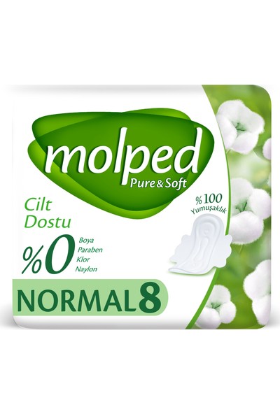 Molped Pure&Soft Hijyenik Ped Normal 8 Adet Molped Pure&Soft Hijyenik Ped Normal 8 Adet