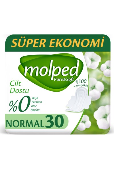 Molped Pure&Soft Hijyenik Ped Normal Süper Ekonomik 30 Adet Molped Pure&Soft Hijyenik Ped Normal Süper Ekonomik 30 Adet