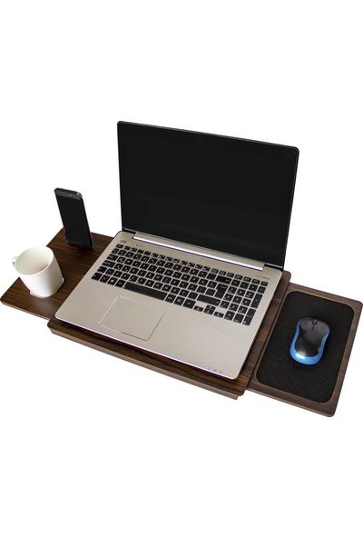 Asudehome Dizüstü Laptop Standı / Düzenleyici Saten Ceviz (DLS003)
