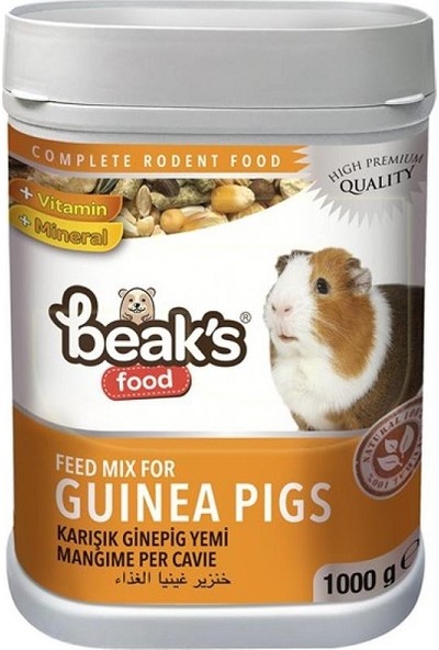 Beaks Karışık Gine Pig Yemi 1000 gr Beaks Karışık Gine Pig Yemi 1000 gr