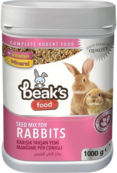 Beaks Karışık Tavşan Yemi 1000 gr Beaks Karışık Tavşan Yemi 1000 gr