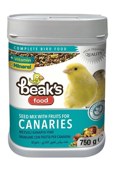 Beaks Meyveli Kanarya Yemi 750 gr Beaks Meyveli Kanarya Yemi 750 gr