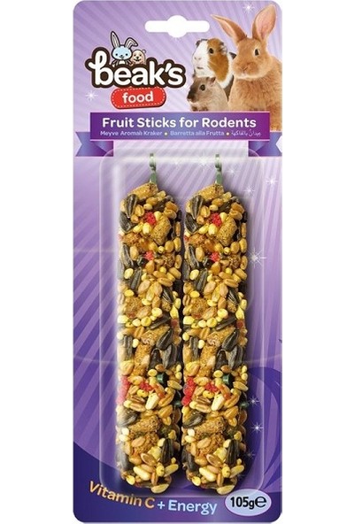 Beaks Meyveli Kemirgen Krakeri 105 gr Beaks Meyveli Kemirgen Krakeri 105 gr