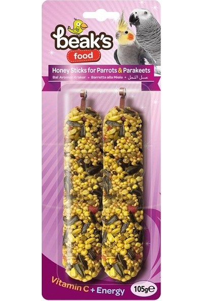 Beaks Ballı Papağan Ve Paraket Krakeri 105 gr 2 Adet Beaks Ballı Papağan Ve Paraket Krakeri 105 gr 2 Adet