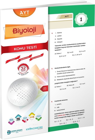 Doğru Orantı Yayınları AYT Biyoloji Yaprak Test Doğru Orantı Yayınları AYT Biyoloji Yaprak Test
