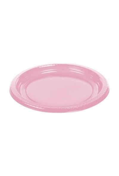 Dekorsende Plastik Tabak Pembe 22 cm 25li Dekorsende Plastik Tabak Pembe 22 cm 25li