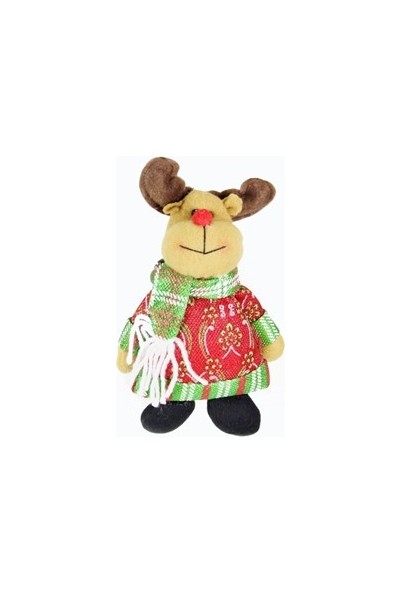Dekorsende Yılbaşı Hediyesi Peluş Geyik Figürü 20 cm