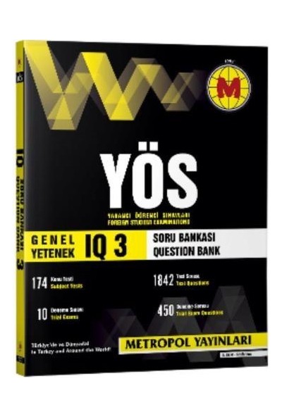 Metropol YÖS IQ Soru Bankası 3 Metropol YÖS IQ Soru Bankası 3