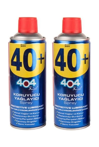 404 Koruyucu Yağlayıcı Pas Sökücü Çok Amaçlı Sprey 200 Ml (2 Adet) 404 Koruyucu Yağlayıcı Pas Sökücü Çok Amaçlı Sprey 200 Ml (2 Adet)