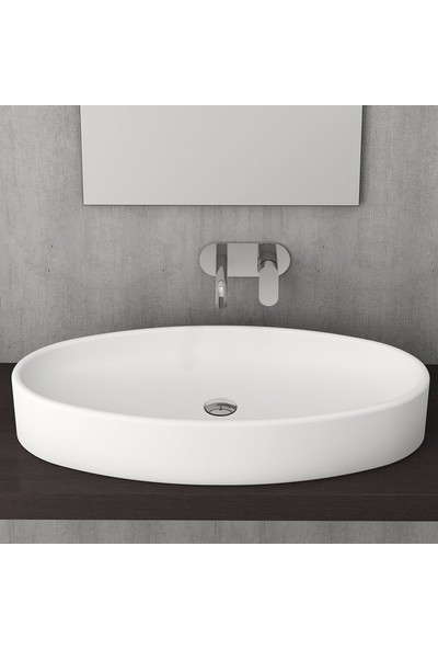 Bocchı Vessel Elips Çanak Lavabo 85 Cm - Mat Beyaz Bocchı Vessel Elips Çanak Lavabo 85 Cm - Mat Beyaz