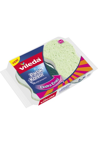 Vileda Oluklu Sünger Parlak Konfor 2'Li Vileda Oluklu Sünger Parlak Konfor 2'Li