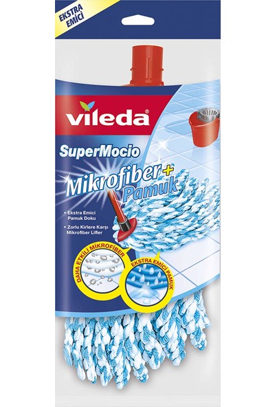 Vileda Supermocio Pamuk&Mikrofiber Dokulu Paspas Vileda Supermocio Pamuk&Mikrofiber Dokulu Paspas