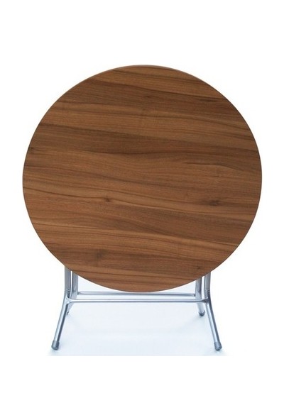 Teknor 90 cm Yuvarlak Katlanır Masa Ders Çalışma Ve Yemek Masası