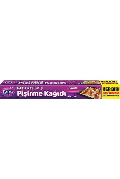 Parex Hazır Kesilmiş Pişirme Kağıdı 16 Yaprak 42x37 cm Parex Hazır Kesilmiş Pişirme Kağıdı 16 Yaprak 42x37 cm