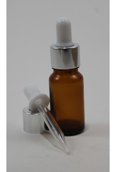 Camgen Cam Amberli 20 ml Gümüş Kapak Şişe İnce Cam Damlalıklı 10 Adet Camgen Cam Amberli 20 ml Gümüş Kapak Şişe İnce Cam Damlalıklı 10 Adet